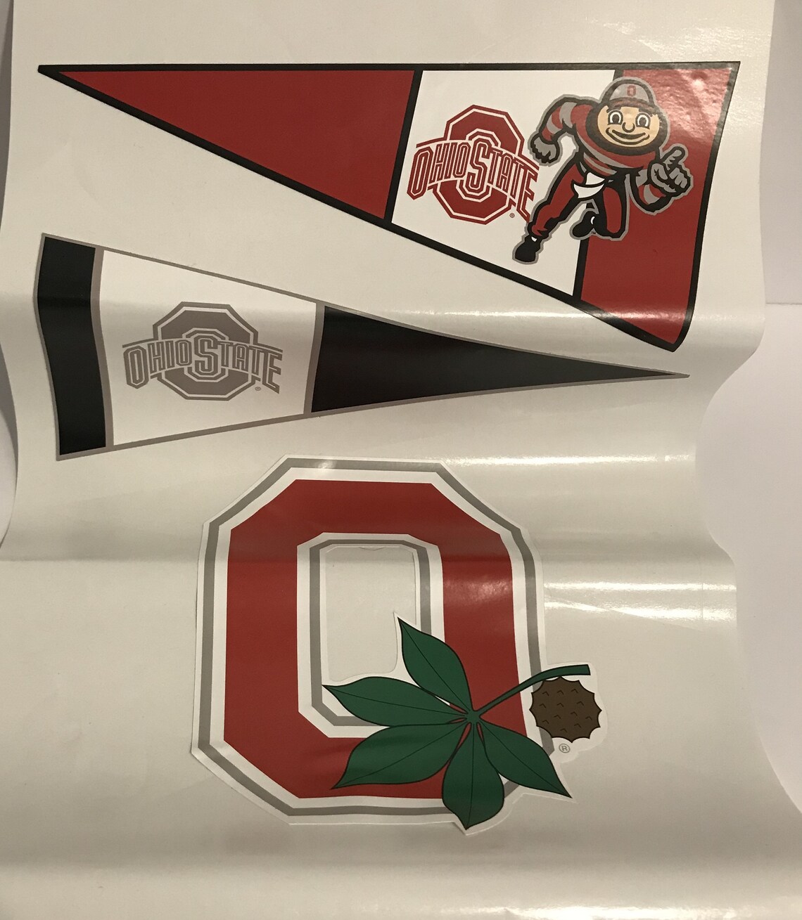 Vintage Large Ohio State University Sports Vinyl Stickers New Unused ...