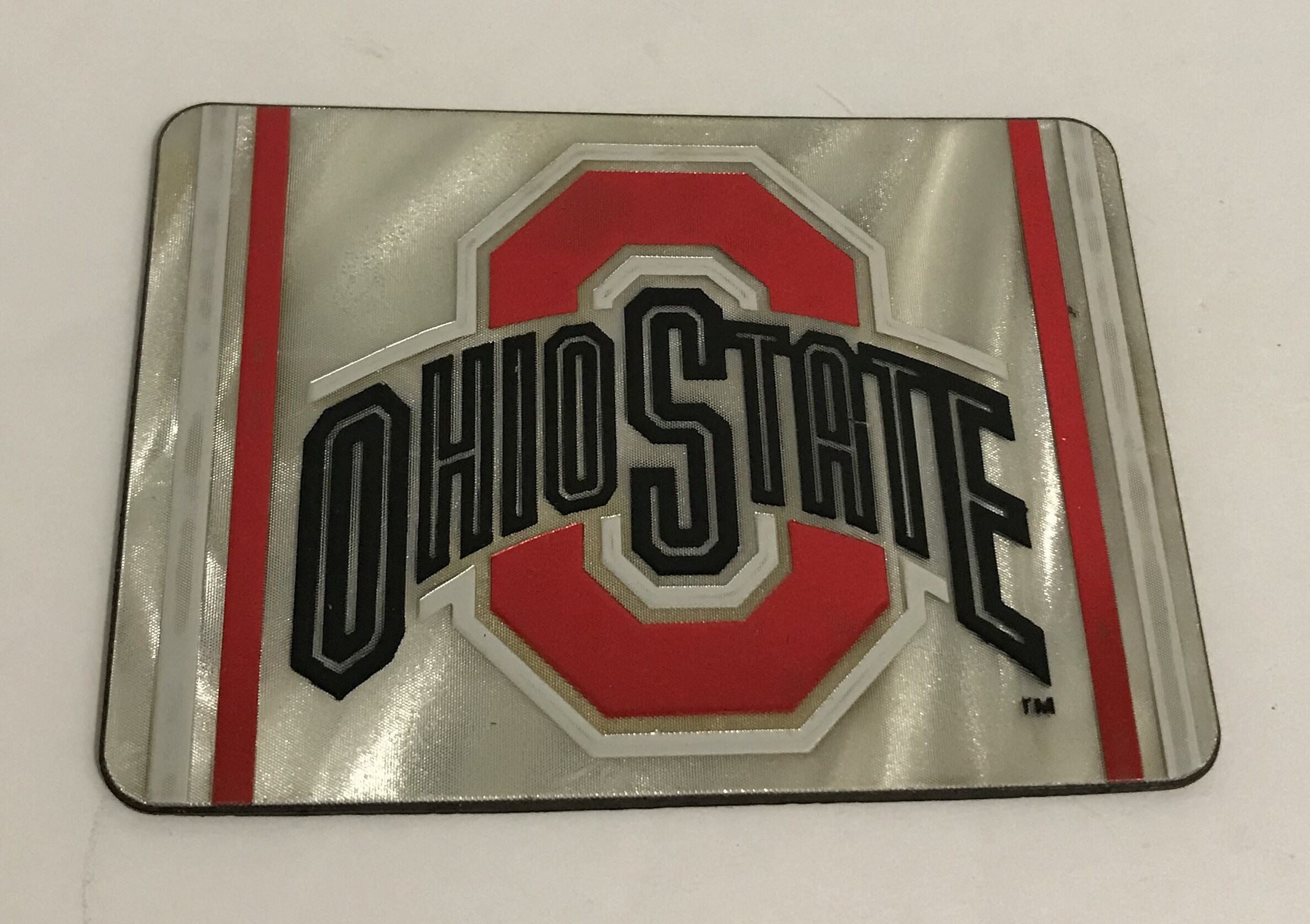 Vintage Licensed Ohio State University Metallic Block O Sheet Magnet ...
