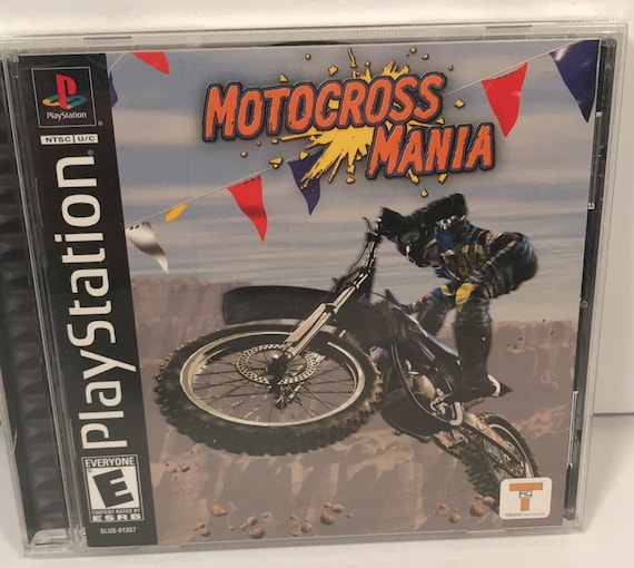 Vintage Playstation 1 Motocross Mania Black Edition CD Game Take Two Interactive 2001 Near Mint Condition