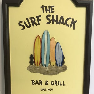 Vintage Surf Shack 3D Wooden Sign Excellent Condition 1990's - Etsy