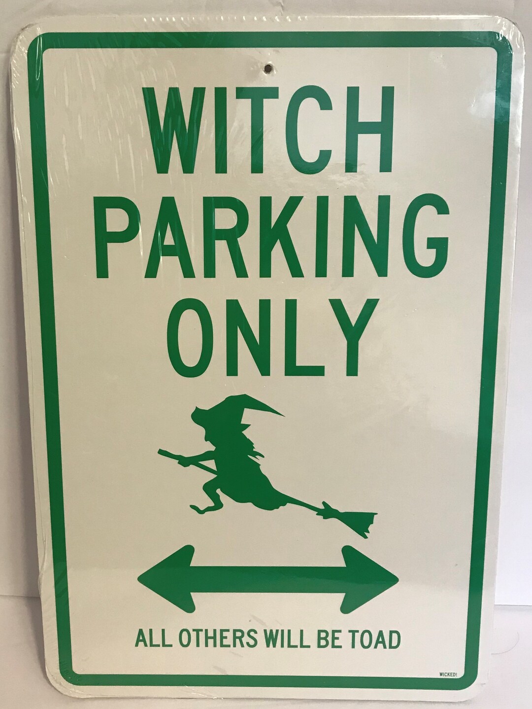 Vintage Halloween 2 Sided Witch Parking Sign Street Wise Signs 1990's ...