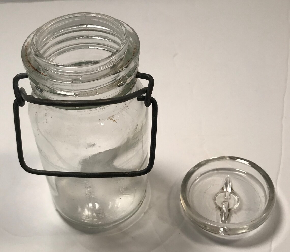 Vintage Wheaton Clear Glass 1 Cup Canning Jar #33 With Lid 1930's ...