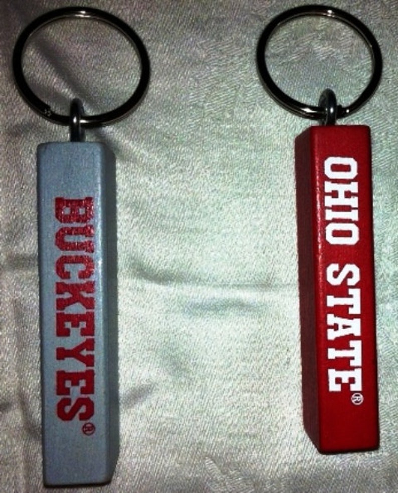 Genuine Jenga Game Piece Ohio State Buckeyes Keychain and Vintage ...
