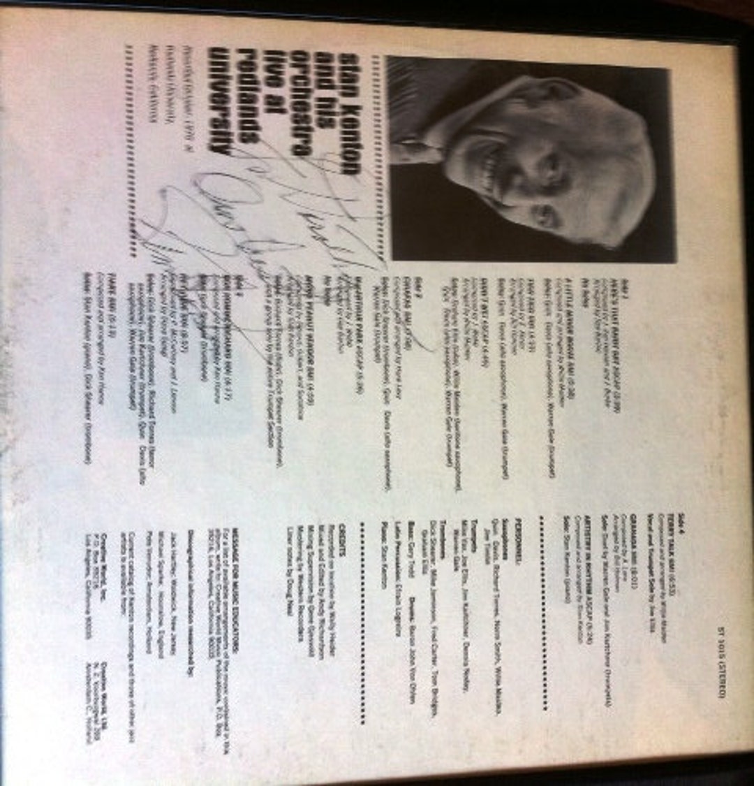 Vintage 1970"s Stan Kenton Autographed Record Album - Etsy