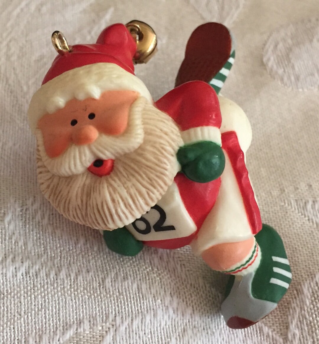 Vintage Hallmark Santa Claus Runner Holiday Ornament 1982 EC - Etsy