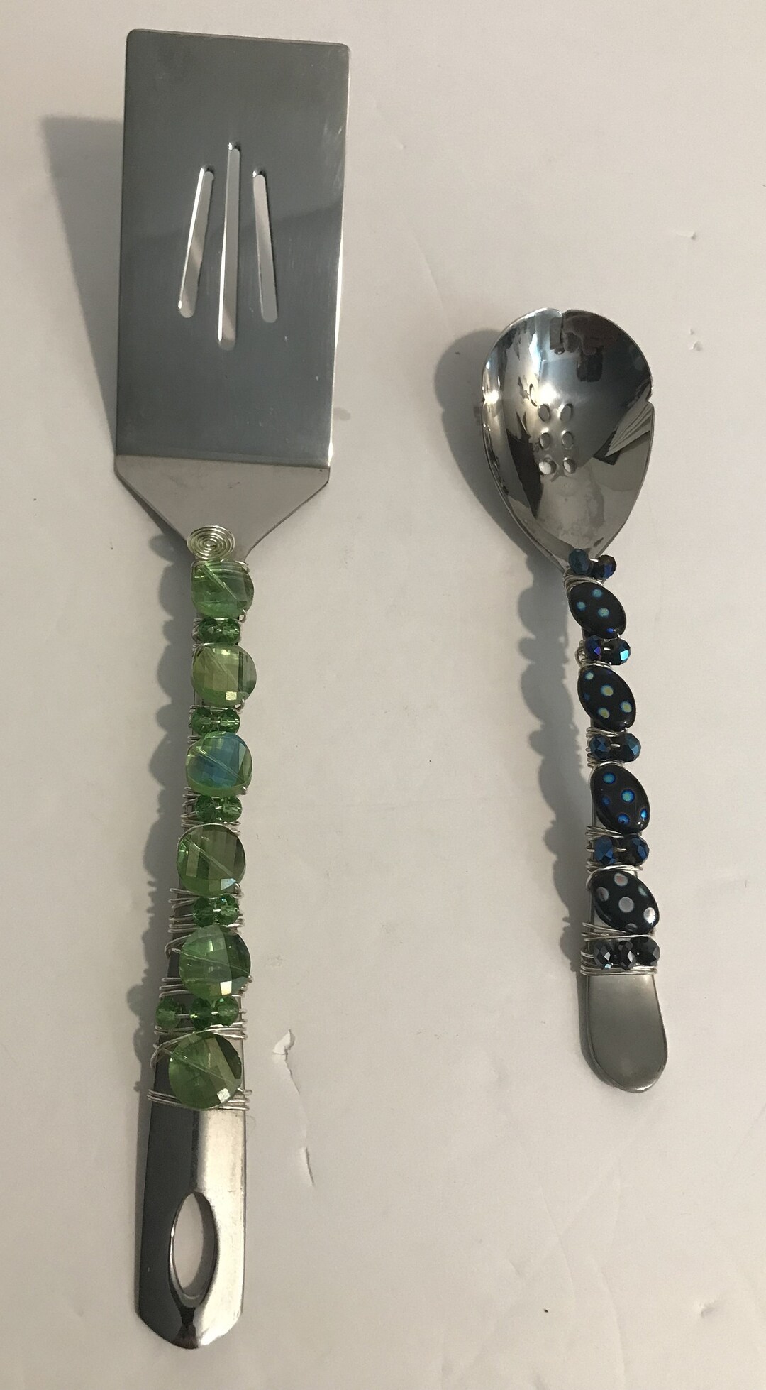 Vintage Original Kitchen Art Rhinestone Bedazzled Serving Spoon and ...