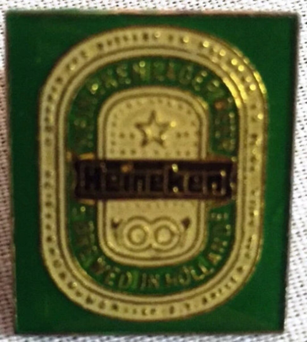 Vintage Rare Heineken Beer Brass Enamel Pin 1970's Mint Condition - Etsy