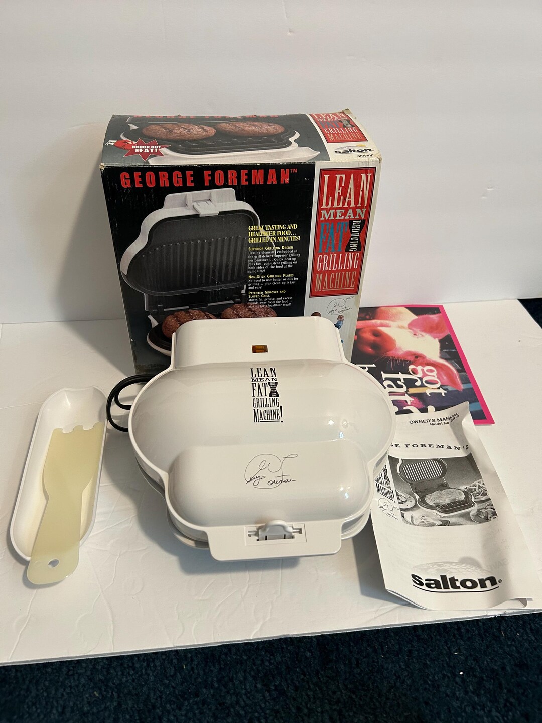 Vintage George Foreman Lean Mean Grilling Machine Model GR10WHT by ...