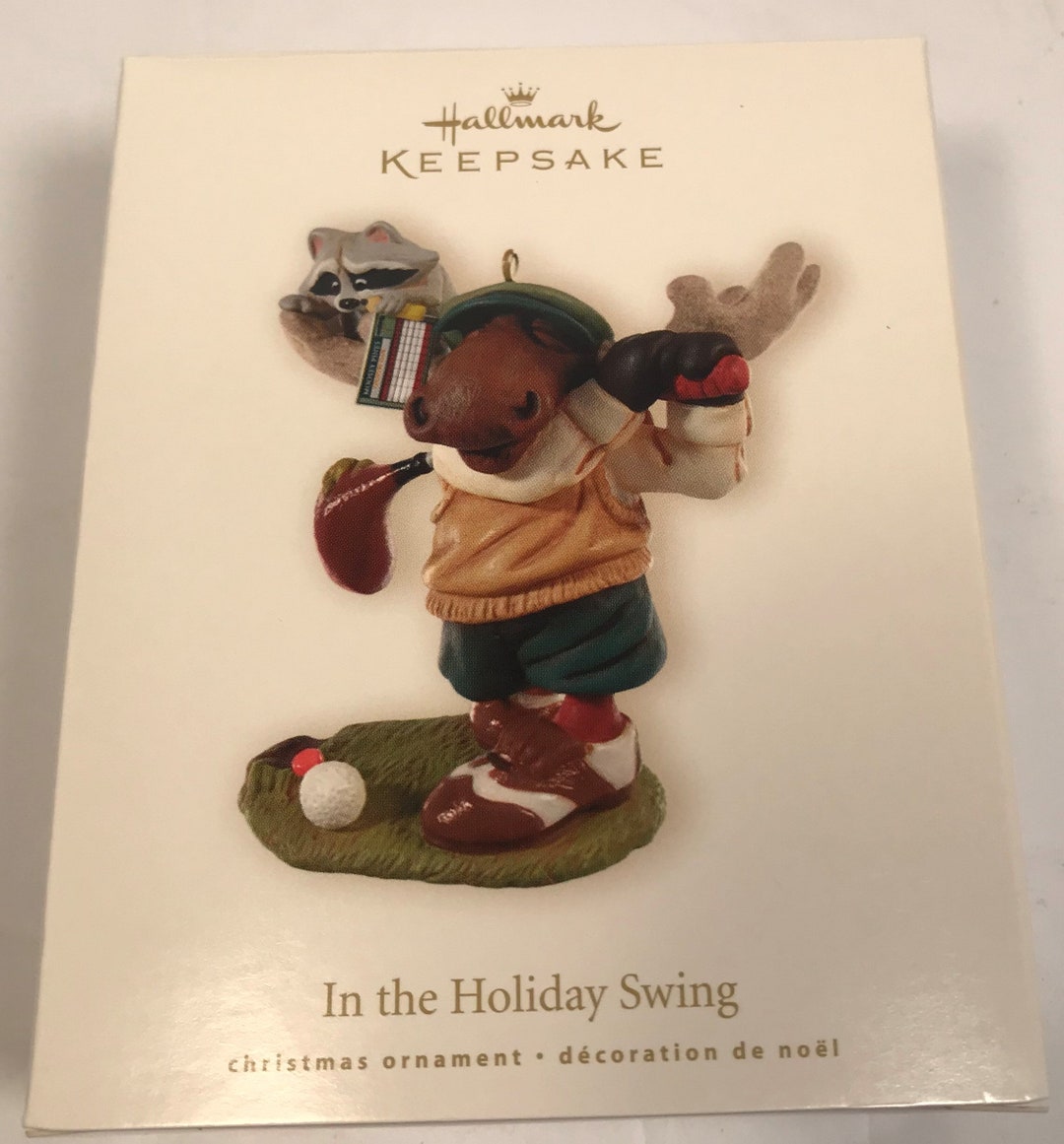 Hallmark "in the Holiday Swing" Moose Golf Keepsake Ornament, Christmas ...