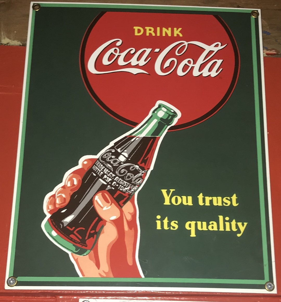 Vintage Ande Rooney Coca Cola Original Process Porcelain Advertising ...