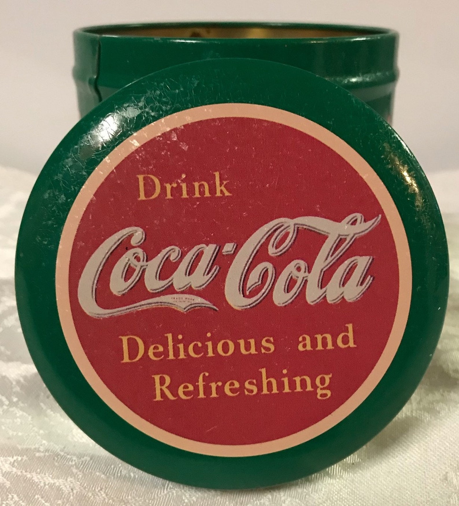 Vintage Coca Cola Detroit Tigers Round Tin Bristolware 1994 - Etsy