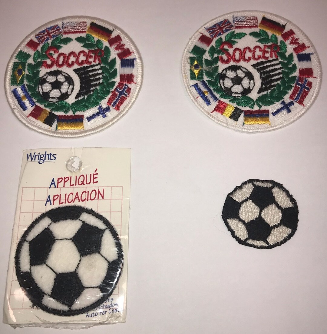 Vintage Embroidered Soccer Iron on Patches 1990's Mint - Etsy