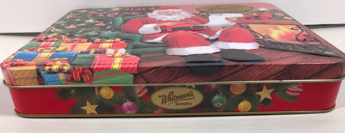 Vintage Whitman Sampler Candy Tin Santa Claus With Naughty and - Etsy