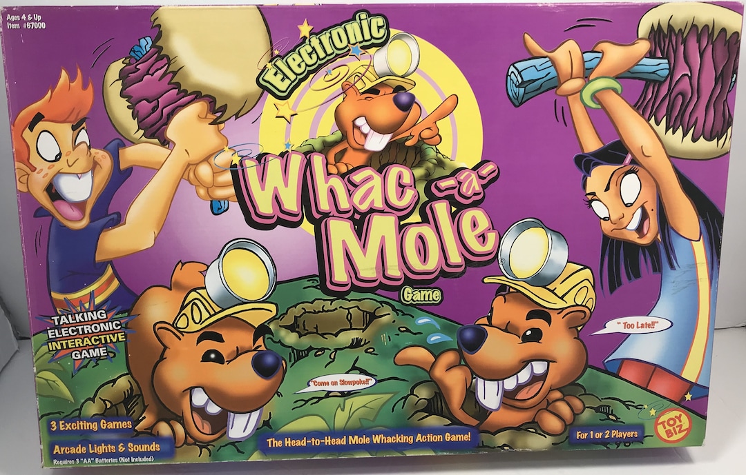 Vintage Talking Electronic Whac A Mole Game by Toy Biz Excellent ...