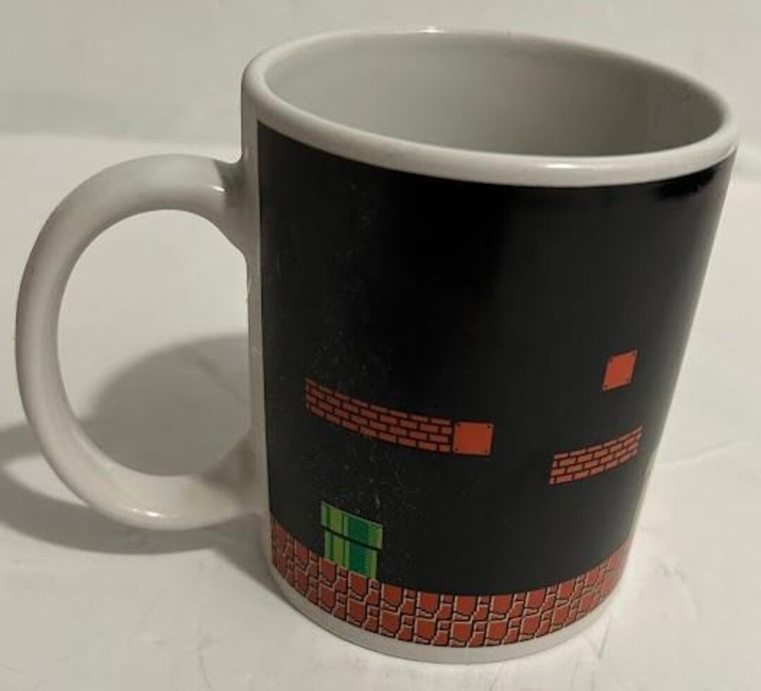 Vintage Ceramic Super Mario Bros Coffee Mug/hidden Images Heat Image ...