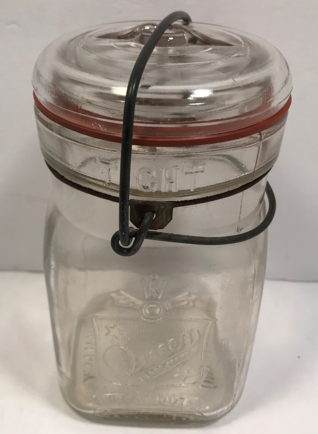 Rare Vintage All Original Queen Wide Mouth Pint Snap Top Canning Jar ...