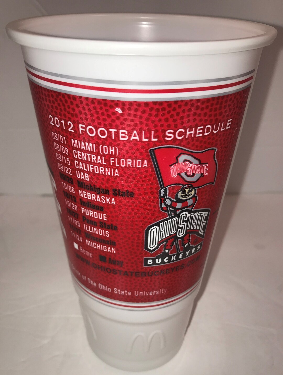 Vintage Ohio State Buckeyes Mcdonalds Large Cup With 2012 Football ...