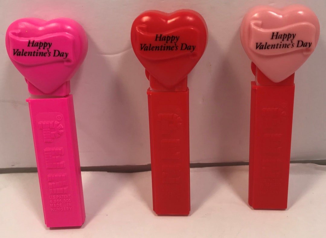Vintage Valentine's Day Heart Pez Dispensers Set of 3 Near Mint ...