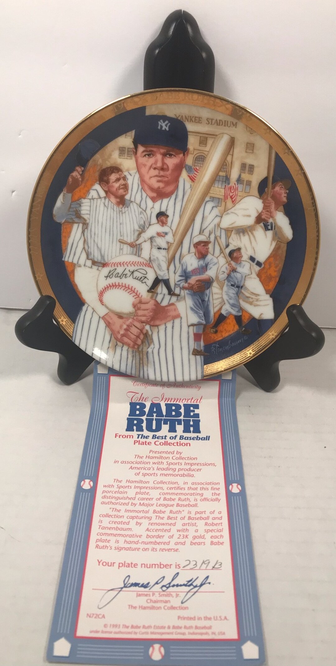 Vintage the Best of Baseball Legends Limited Edition Collector Plates ...