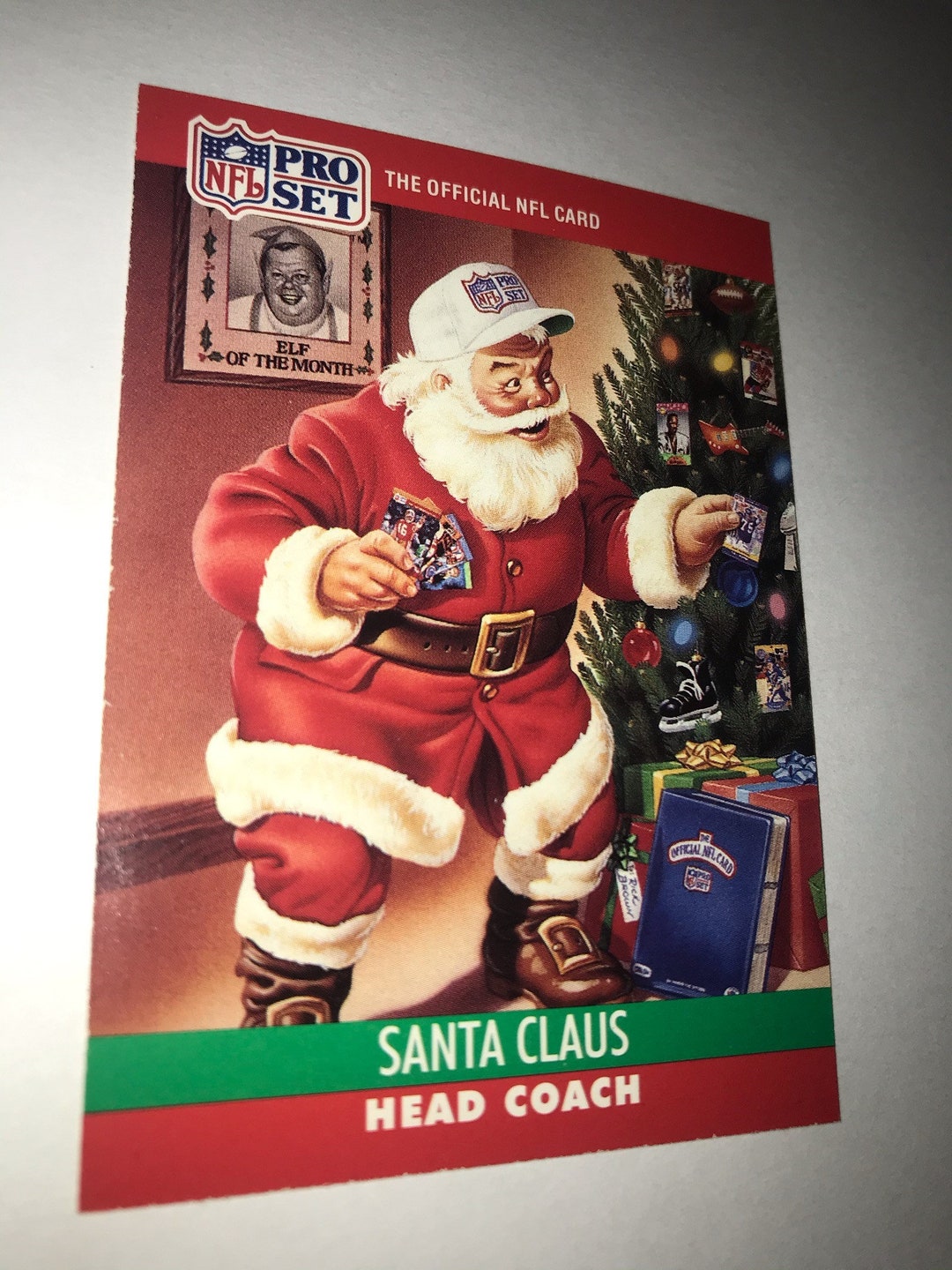 Vintage Pro Set Santa Claus Card 1990 Framed Mint - Etsy
