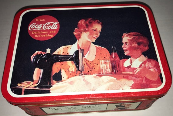 Vintage Coca Cola Metal Storage Box Tin Box Company of America 1994 EC Etsy UK