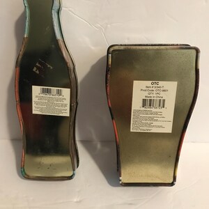 Vintage Set of 2 Licensed Coca Cola Glass and Bottle Color Storage Tins ...