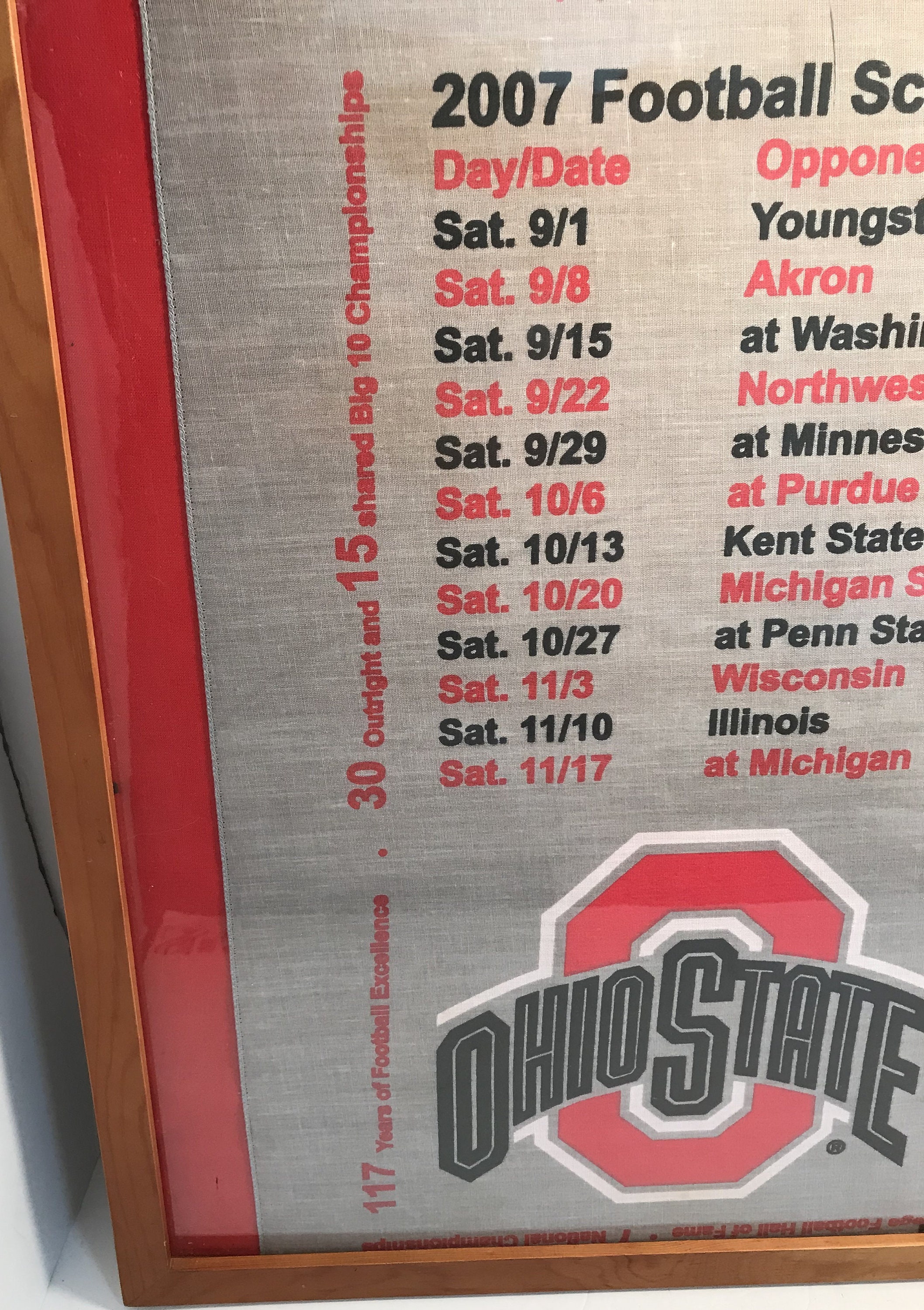 Vintage Licensed Ohio State Buckeyes Football Schedule Bandana Custom ...