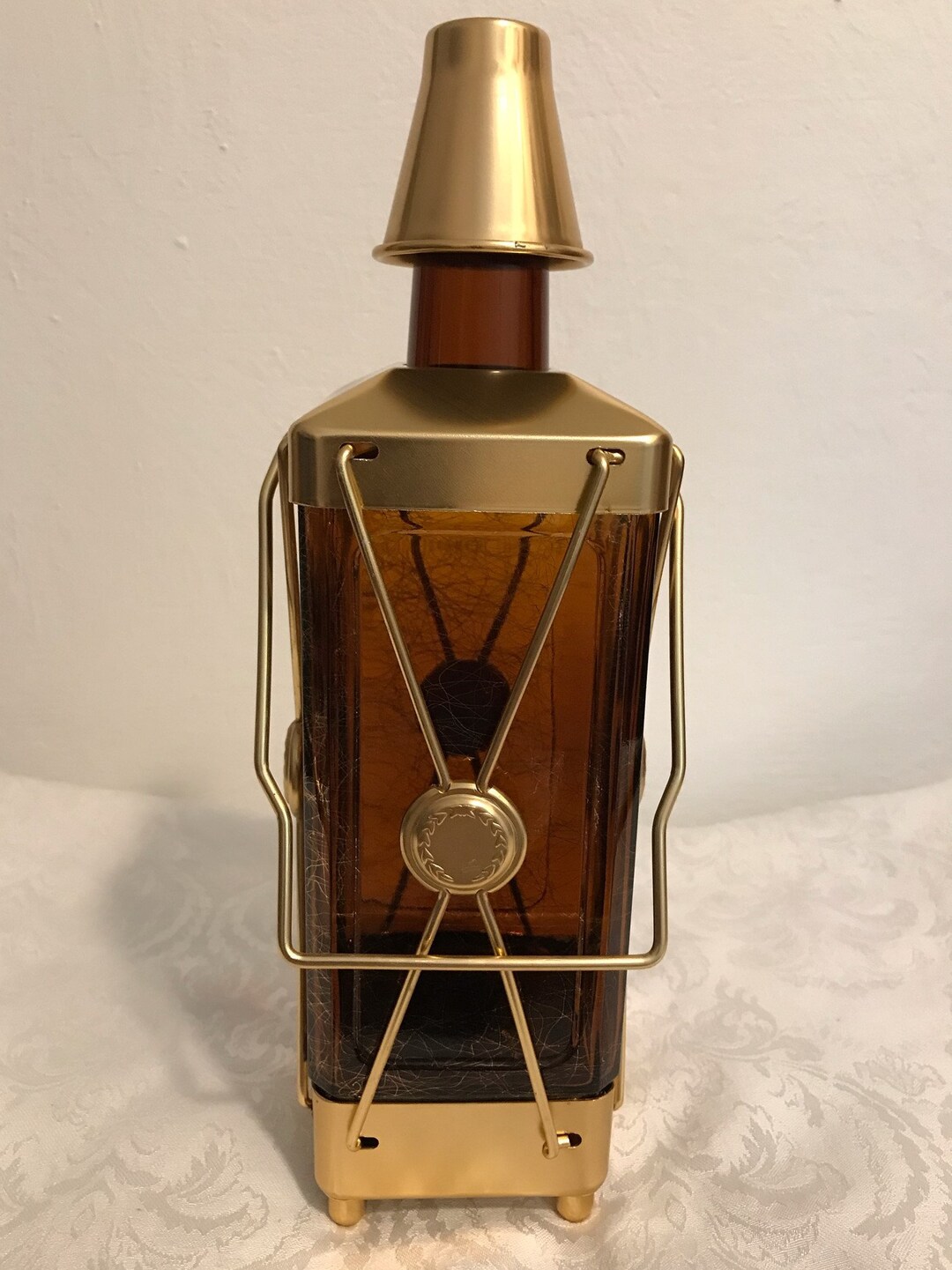 Antique Swiss Music Box Liquor Decanter With Jigger 1950's Original ...