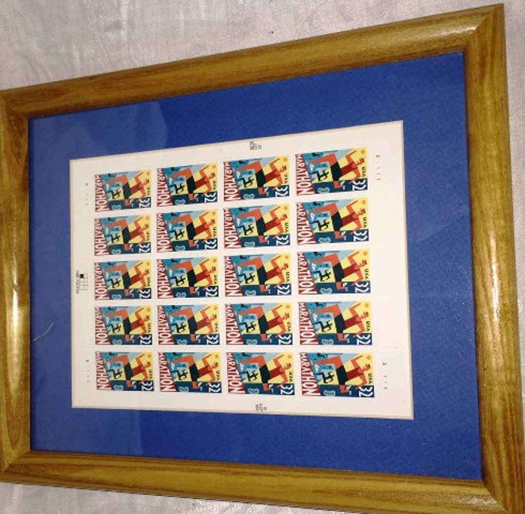 US Postal Service 32 Cent Marathon Stamp Sheet Framed New 1995 - Etsy