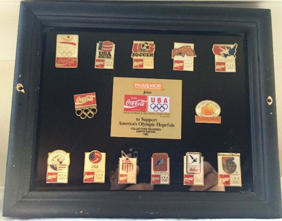 Vintage 1992 Limited Edition Coca Cola Olympic Phar Mor Pin Set With ...