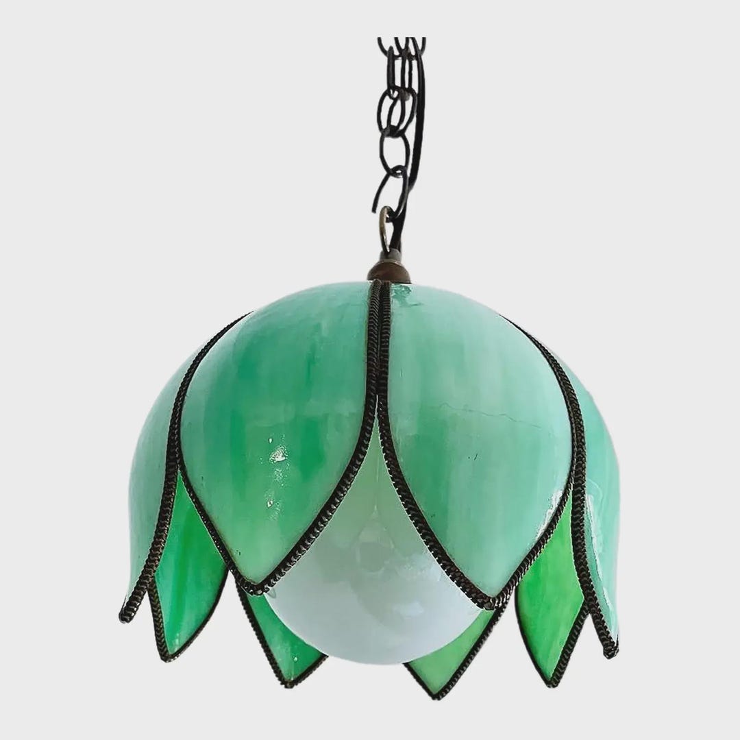 Modern Mint Green Lotus Light, C1960 - Etsy