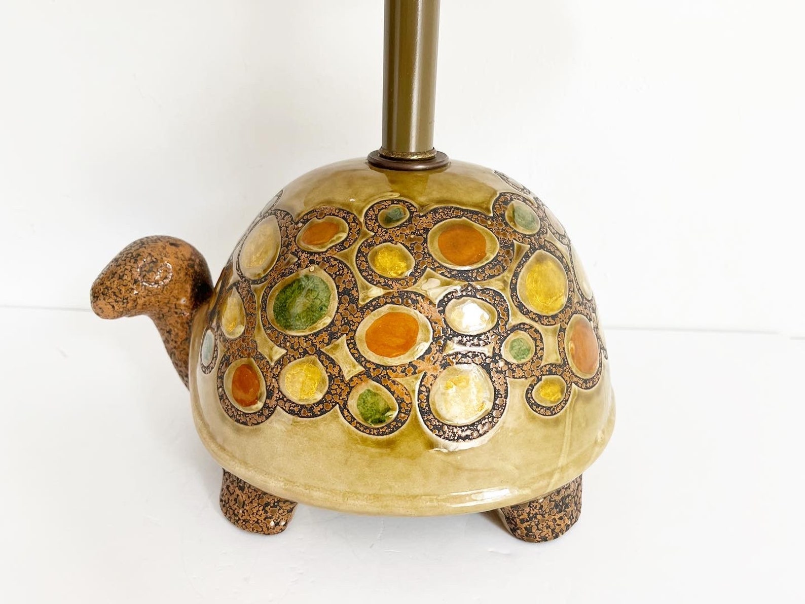 1960s Italian Turtle Lamp & Shade - Etsy