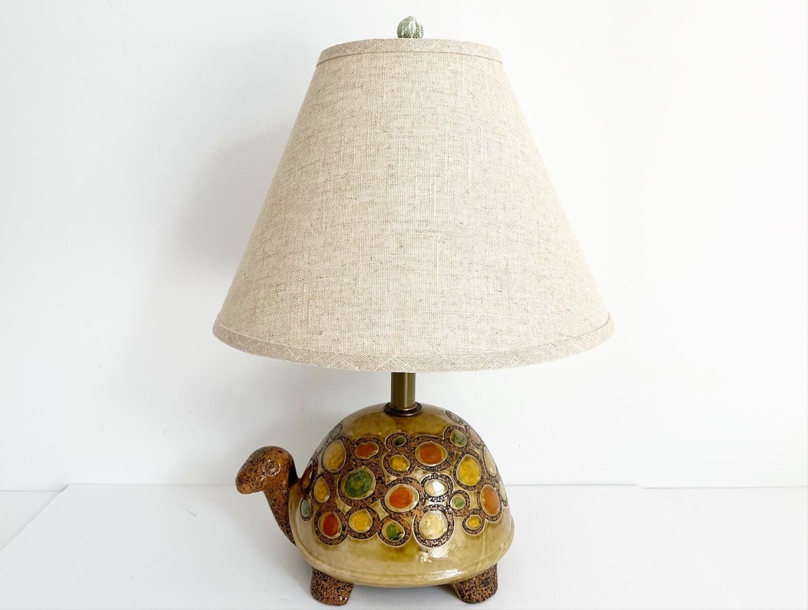 1960s Italian Turtle Lamp & Shade - Etsy