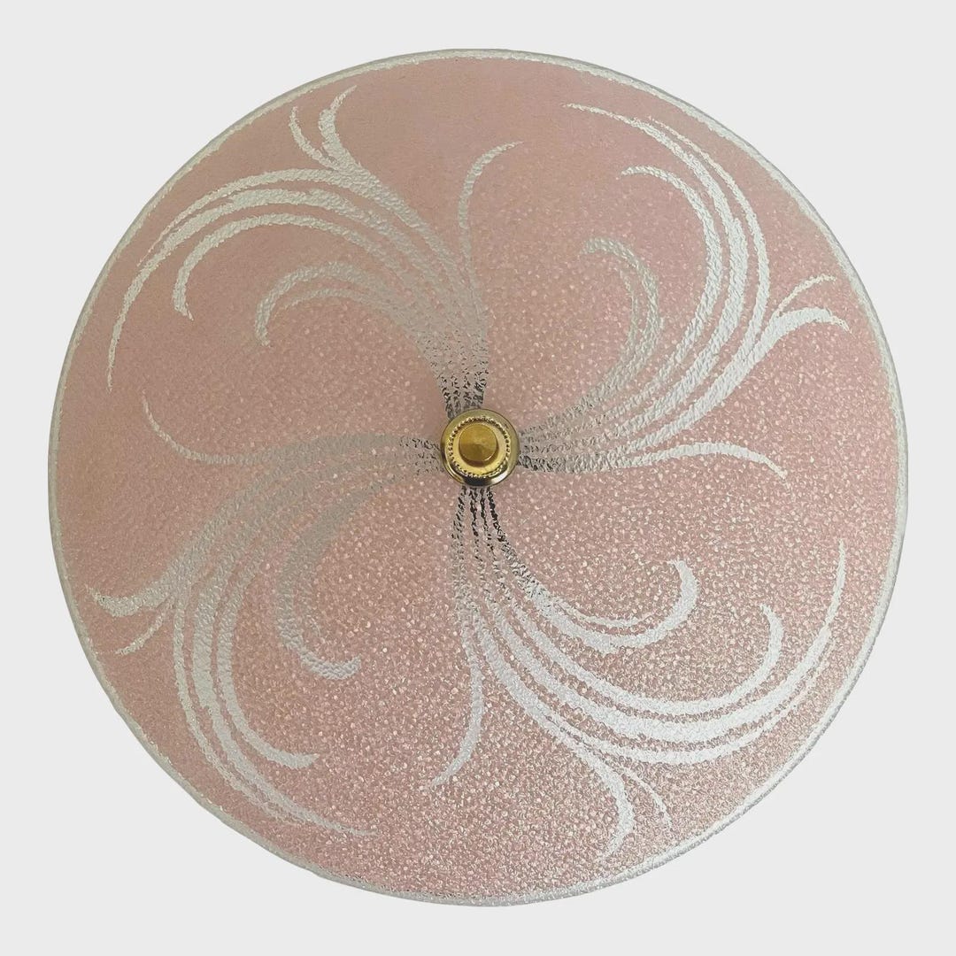 1950s Pink Leaf Sprays Ceiling Light - Etsy