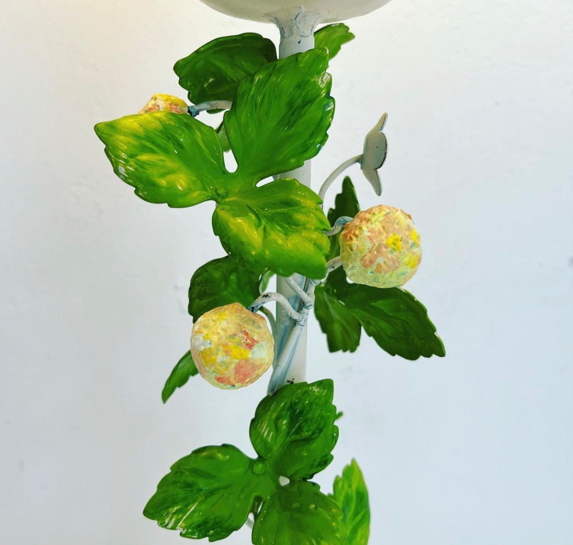 Midcentury Italian Lemon Tree Lamp & Shade - Etsy