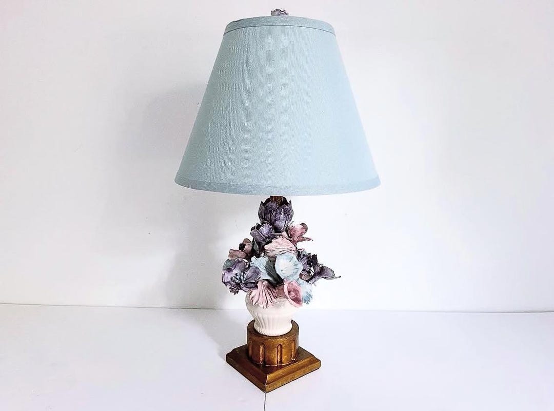 1950s Italian Bouquet Lamp & Shade - Etsy