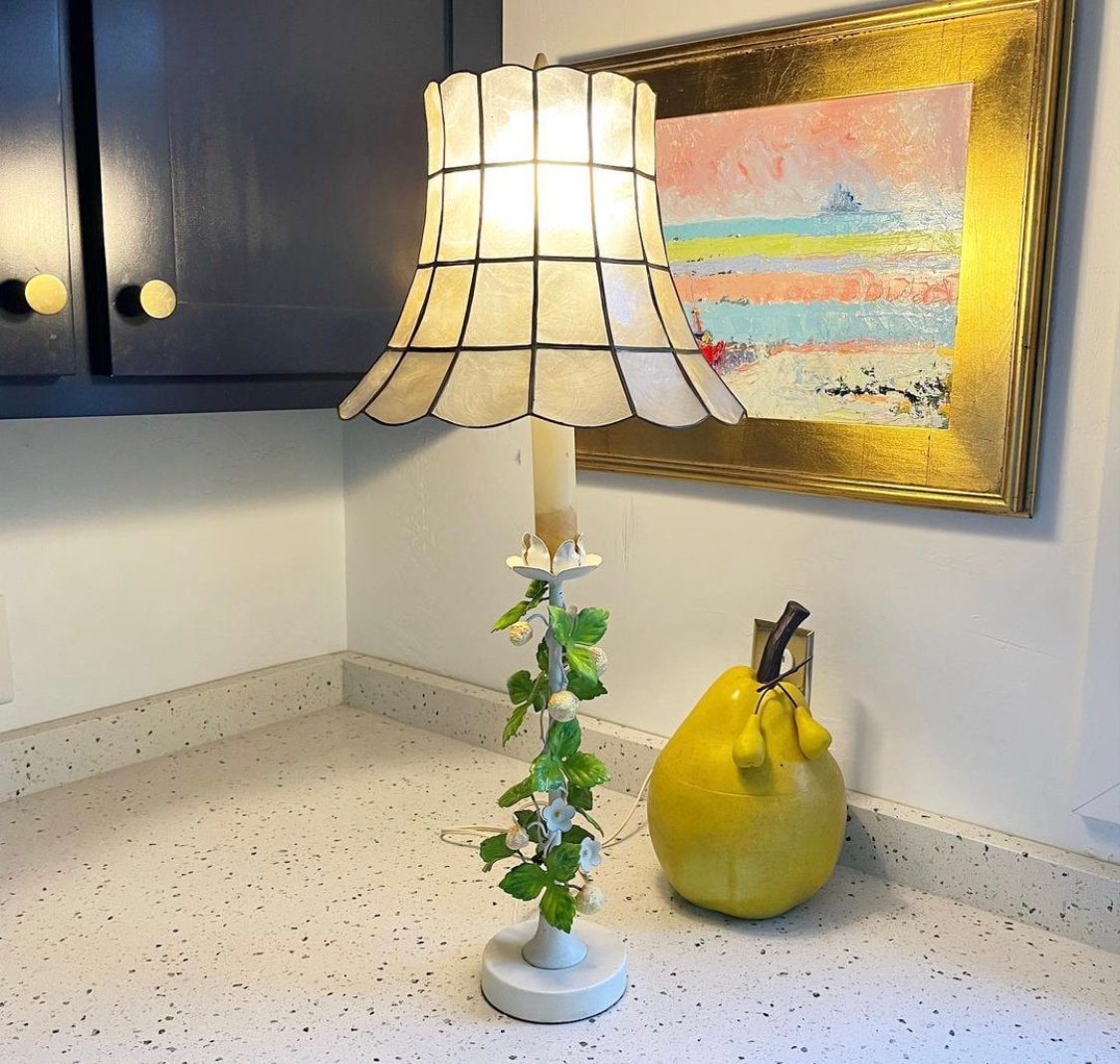 Midcentury Italian Lemon Tree Lamp & Shade - Etsy