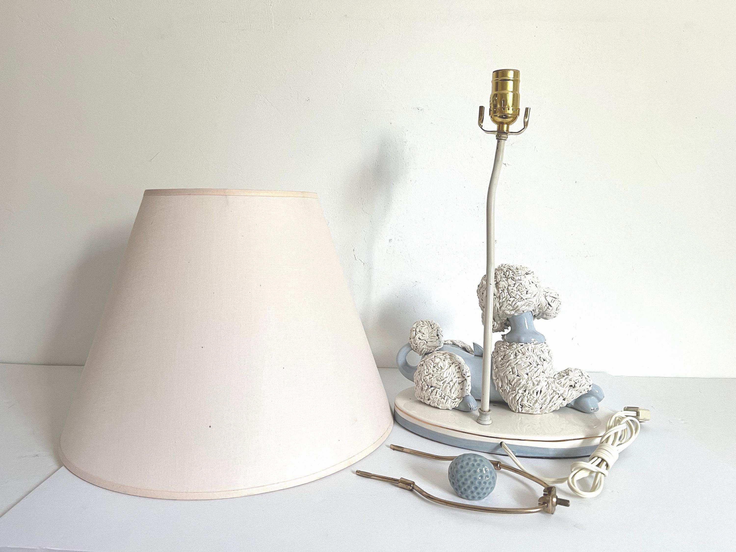 1950s Poodle Lamp & Shade - Etsy