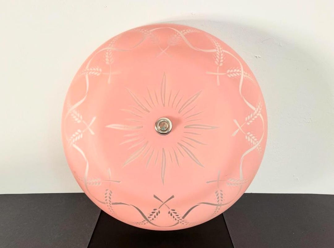 Pink Art Nouveau Ceiling Light - Etsy