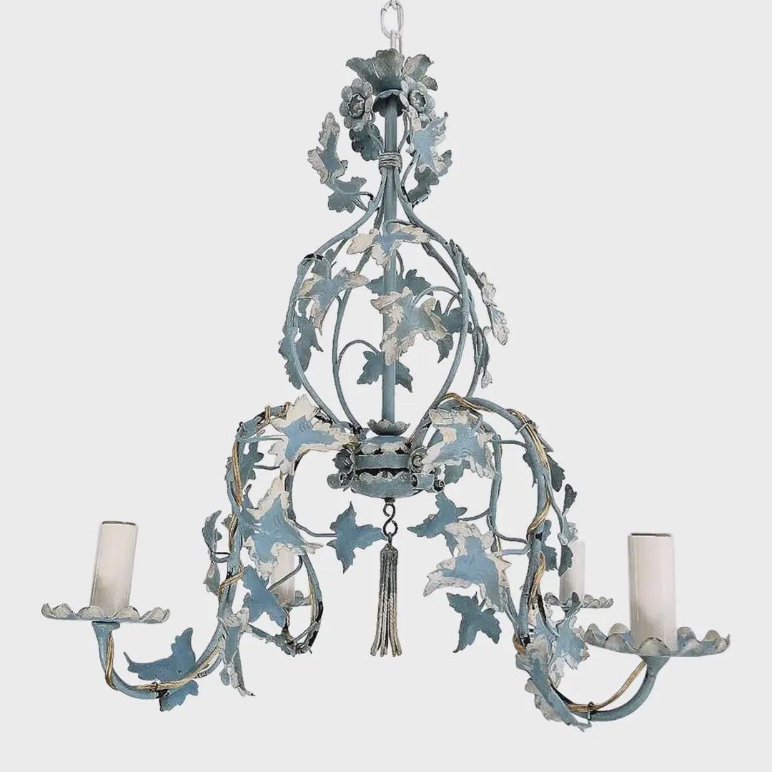 1950s Ivy Tole Chandelier - Etsy