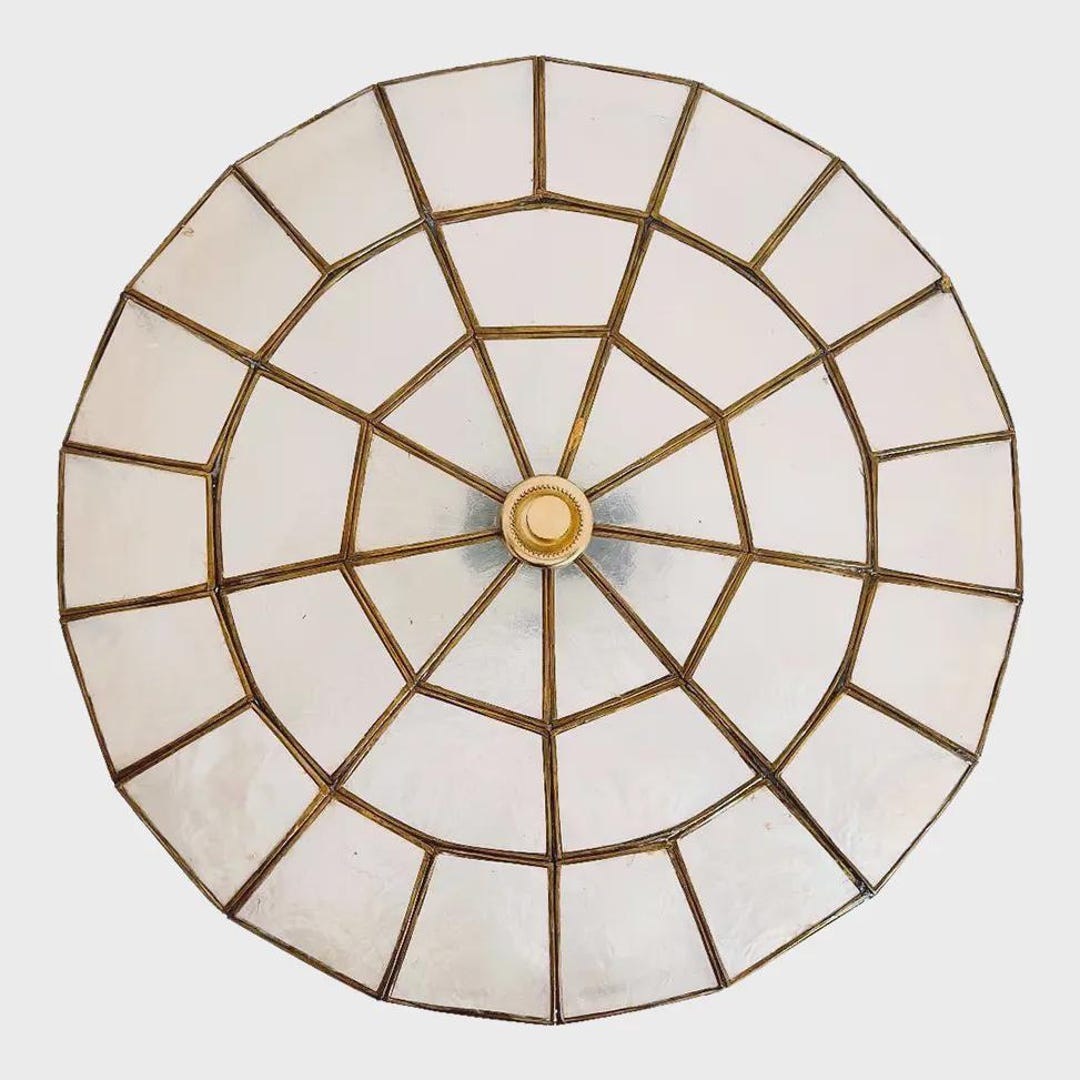 Capiz Shell Ceiling Light, C1960 - Etsy