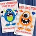 Monster Valentines Instant Download Digital Valentine - Etsy
