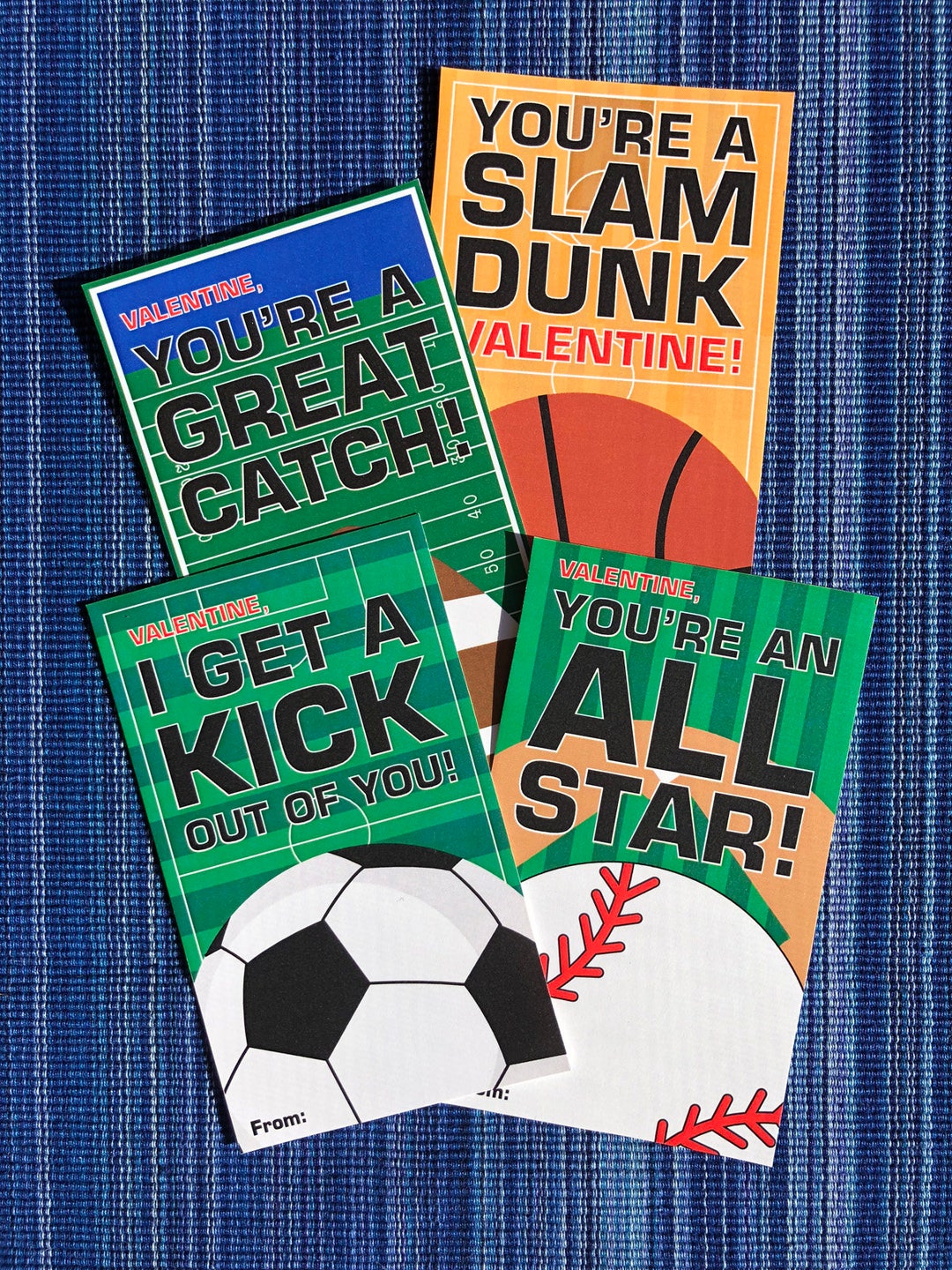 Multi-sport Valentines - Instant Download - Digital Valentine - Kids ...