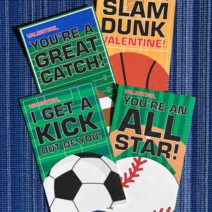 Multi-sport Valentines - Instant Download - Digital Valentine - Kids ...