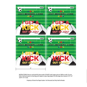 Soccer Bag Topper Instant Download Valentine's Day Digital Printable ...