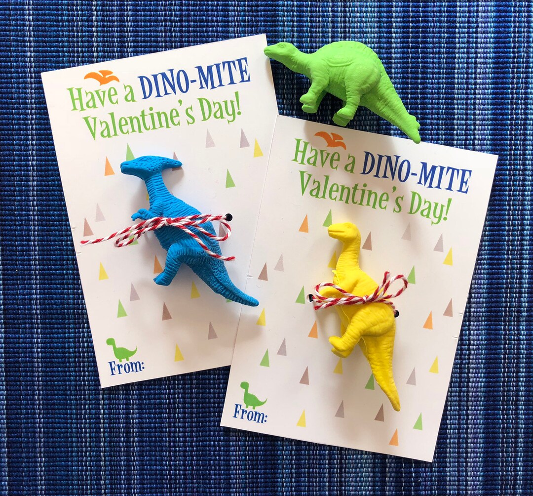 Dinosaur Valentine Instant Download Valentine's Day Digital Printable ...