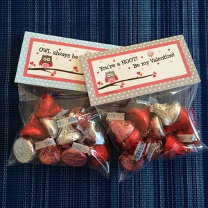 Owl Valentine Bag Topper - Instant Download - Valentine's Day Digital ...