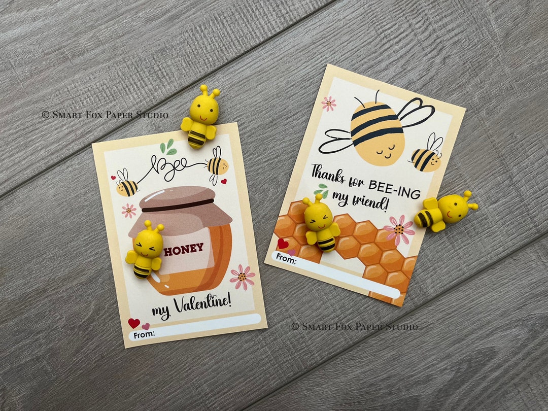 Bee Valentine - Instant Download - Valentine's Day Digital Printable ...