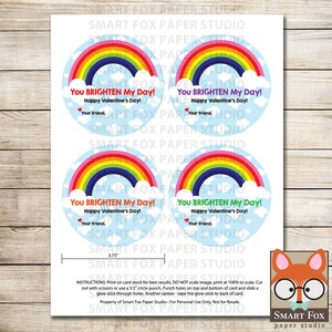 You Brighten My Day Valentine Instant Download Valentine's Day Digital ...