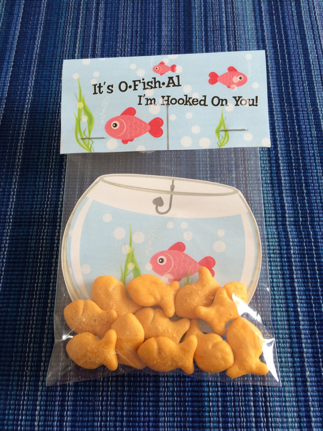 Pink Fish Bowl Valentine Bag Topper - Instant Download - Valentine's ...